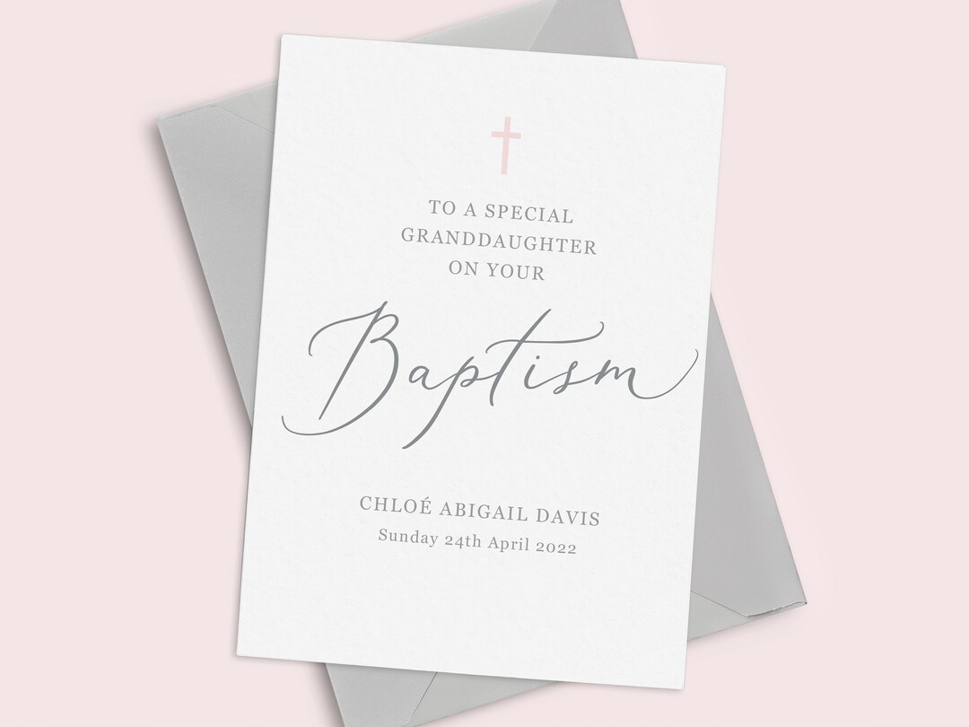 Granddaughter Baptism Card | Religious Card | Christening Card ...