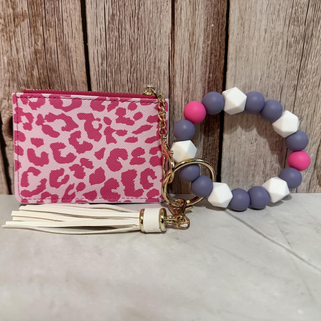 Leopard Print Wristlet Wallet | Zipper Pouch With Strap | Small Clutch ...