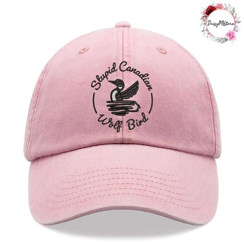 Embroidered Stupid Canadian Wolf Bird Hat, Hockey Romance LGBT Hockey ...