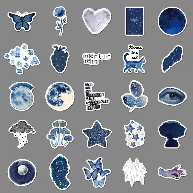 Dark Blue Sticker - Etsy UK