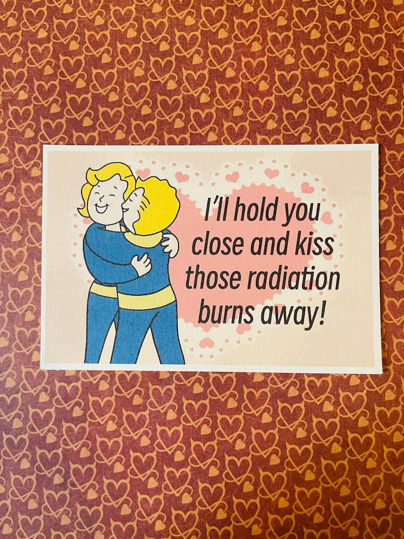 Fallout Valentines Day Postcards & Stamp Sticker - Etsy