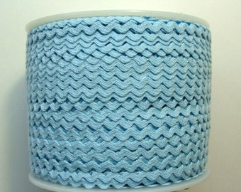 5 Yards Baby Blue Metallic Rick Rack Trim, Blue Trim, Ric Rac Trim ...