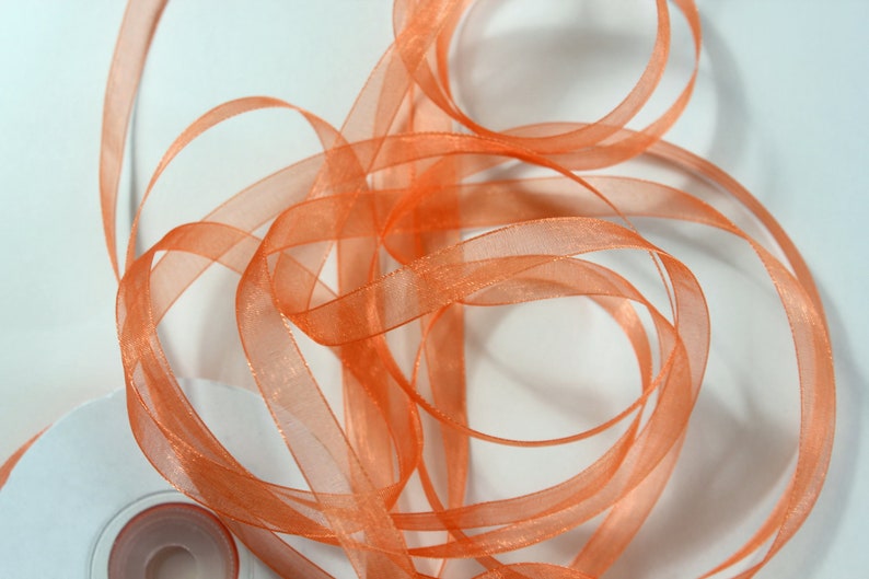 3/8 Organza Ribbon Orange 25 or 50 Yard Spool - Etsy UK