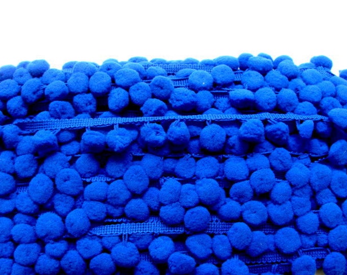 Pom Pom Fringe - Royal Blue - 3 Yards - Etsy