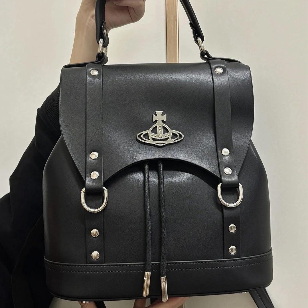 Handmade Nana Anime Black Smooth Leather Betty Backpack - Etsy