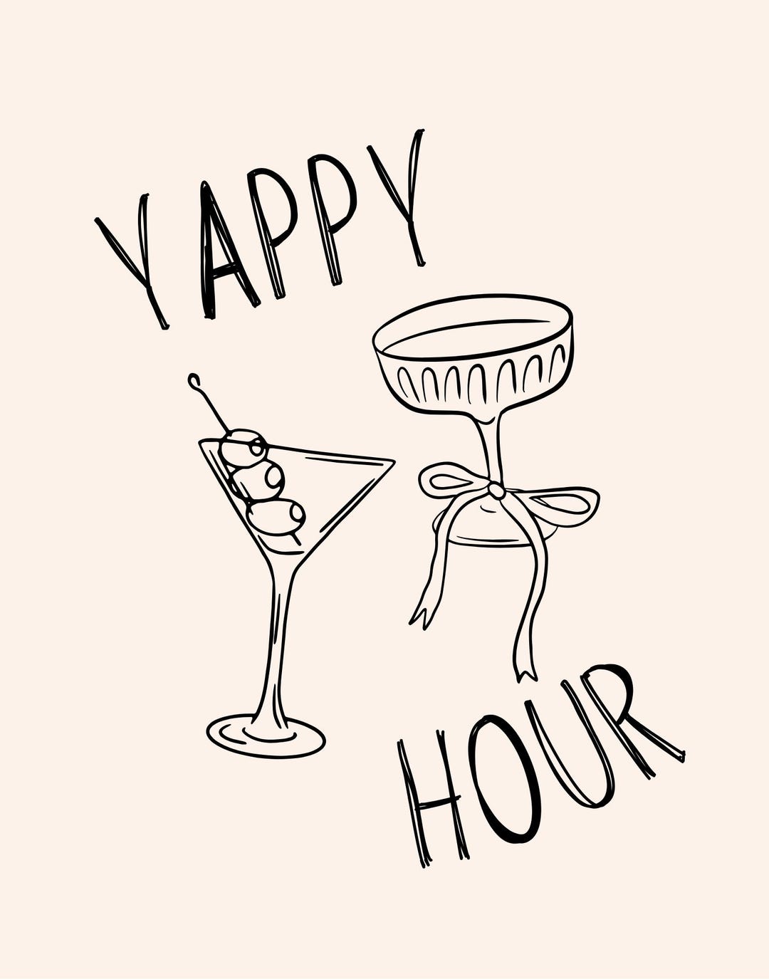Yappy Hour - Wall Poster - Etsy