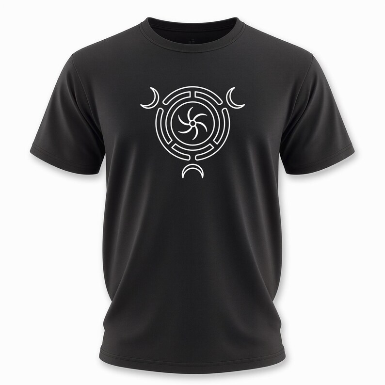 Hecate's Wheel Symbol Pagan Witchcraft T-shirt | Triple Goddess Moon ...