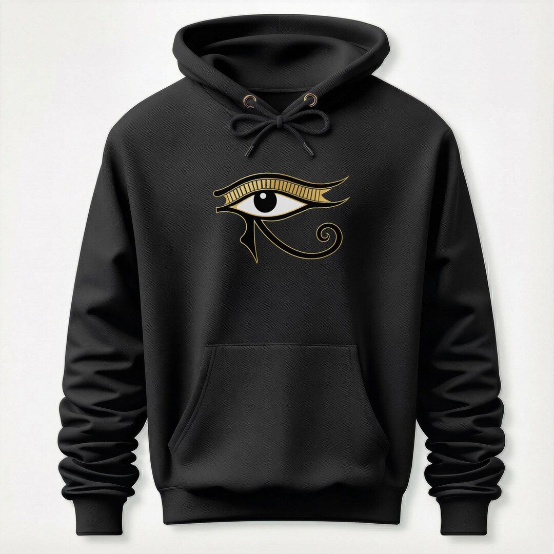 Gold Eye of Horus Symbol Hoodie | Ancient Egyptian Wadjet Pullover - Etsy