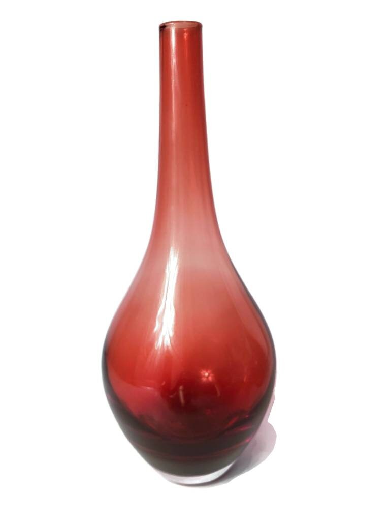 Collection of 3 Red Art Glass Bud Vases - Etsy