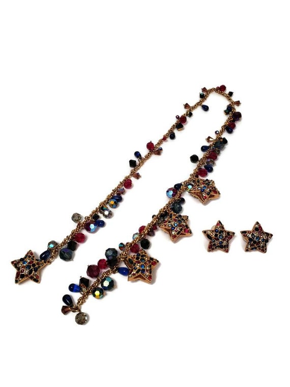 Swarovski star necklace and earrings store
