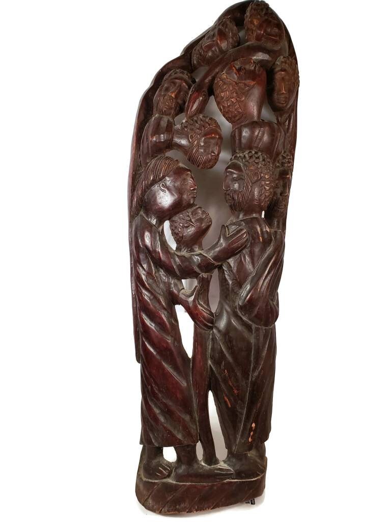 Large Hand Carved Tree of Life Wood Carving - Etsy