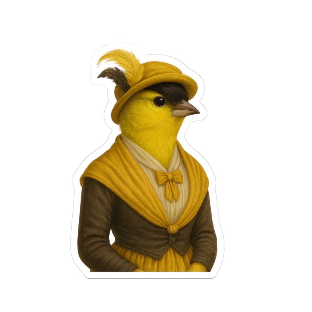Miss Lydia Finch Die Cut Sticker | Order of Orniths Stationery ...