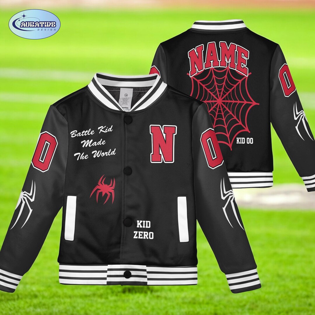 Custom Spider-man Lover Varsity Jacket, Spidey Baseball Jacket for Kids ...