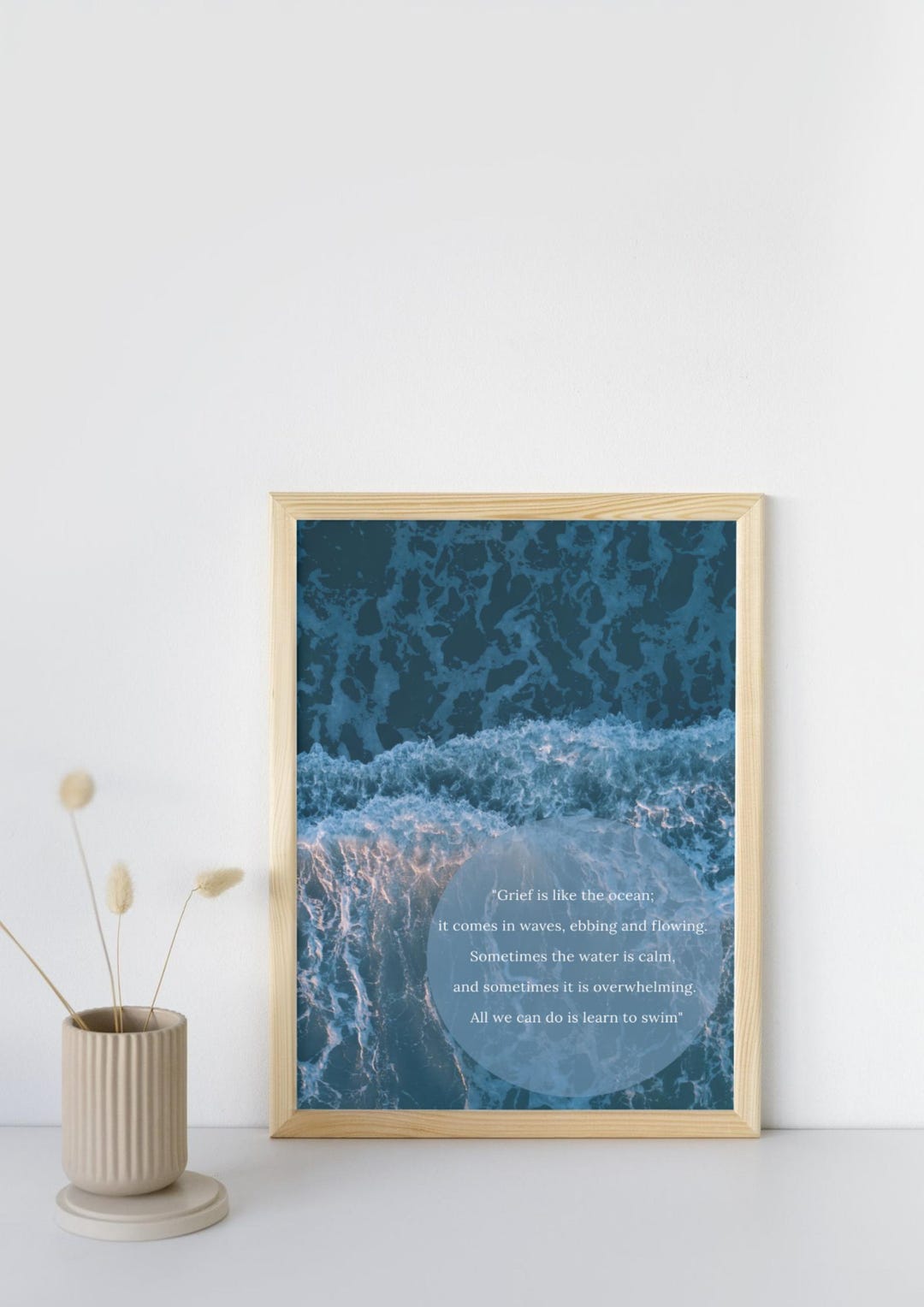 Digital Print - Grief - Art Work - Bereavement - Ocean - Gift - Etsy