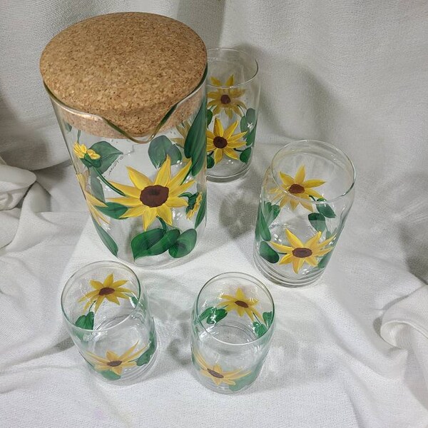 Sunflower Pitcher - Etsy
