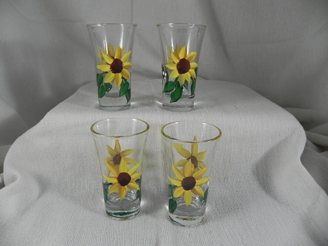 Sunflower Shot Glasses - Etsy