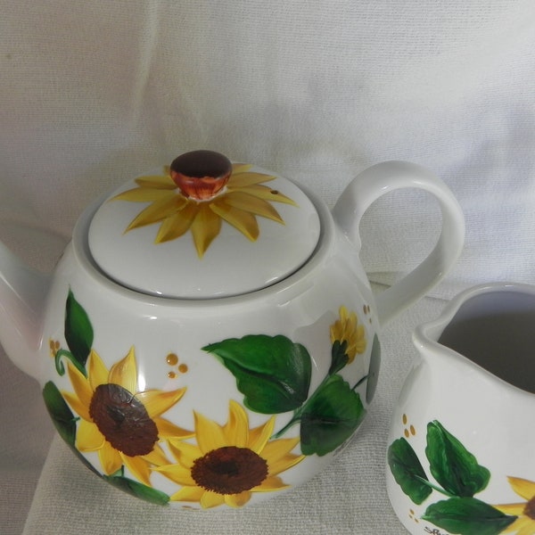 Sunflower Teapot - Etsy