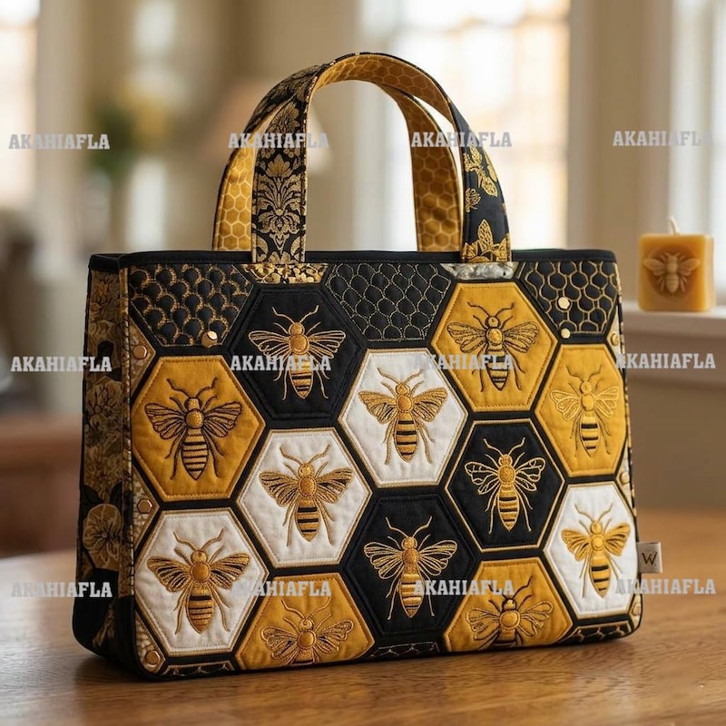Honey Bee Quilted Bag - Etsy