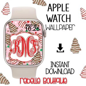 Chocolate Tree Cake Custom Monogram Apple Watch Wallpaper Download ...