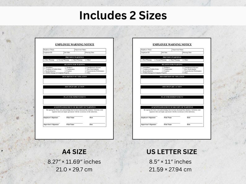 Employee Write up Form Template | Employee Disciplinary Action Form ...