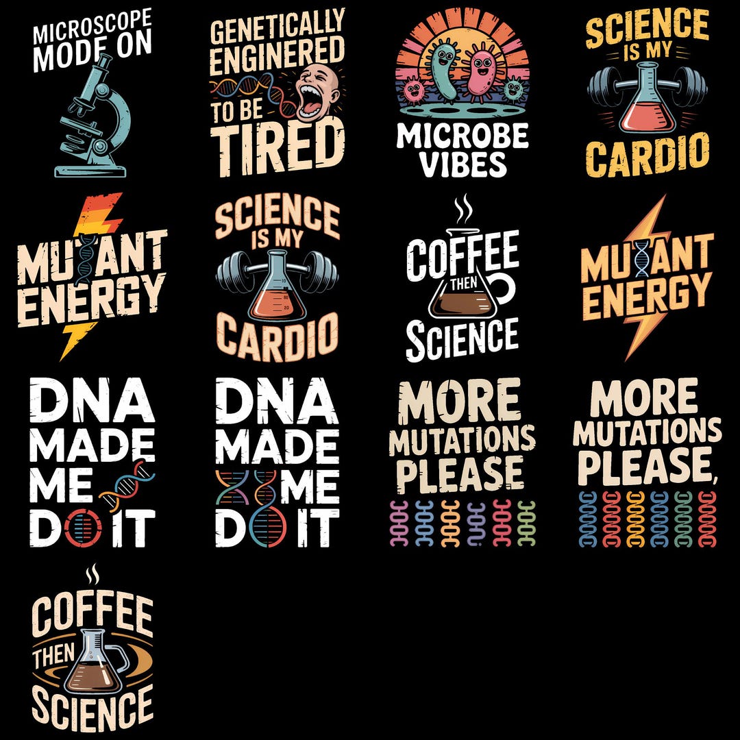 Funny Biology Science PNG Whimsical Designs Humor Clipart, Retro ...