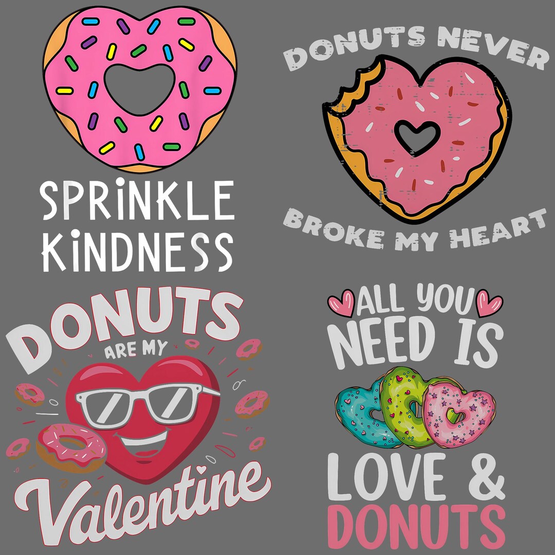 Donut Valentine PNG – Cute Donut Love Clipart - Etsy