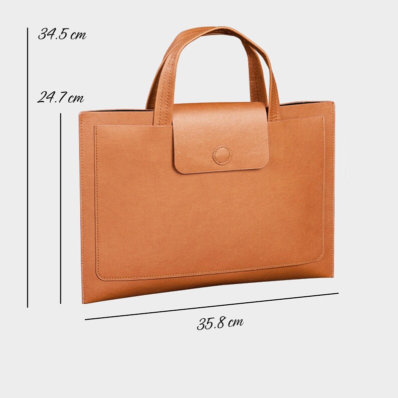 Custom Leather Folder With Handle, Personalized A4 Document Case ...
