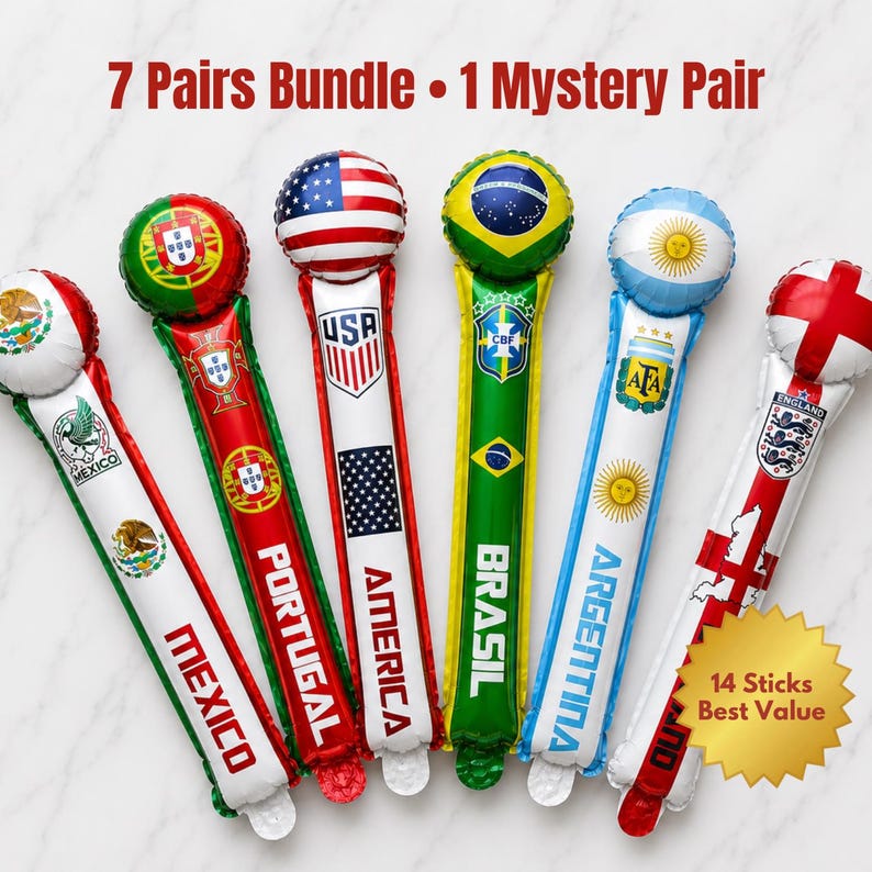 World Cup Cheer Sticks 2026, Soccer Party Supplies, Stadium Noise ...