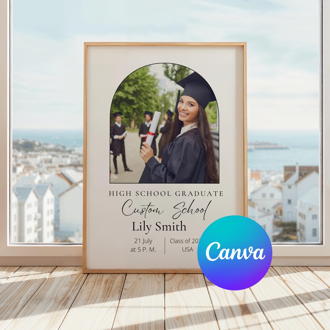High School Graduation Poster Canva Template, Class of 2026 Senior ...
