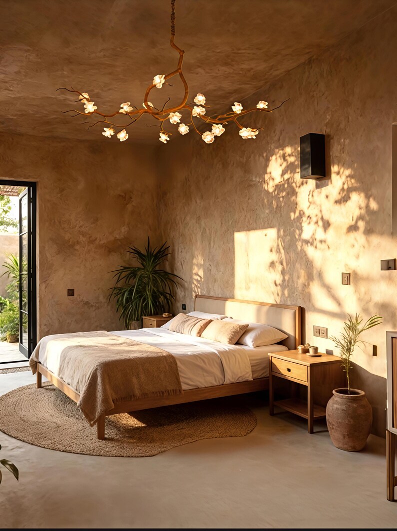 A Natural Farmhouse Iron Chandelier – Rustic Tree Branch Design With ...