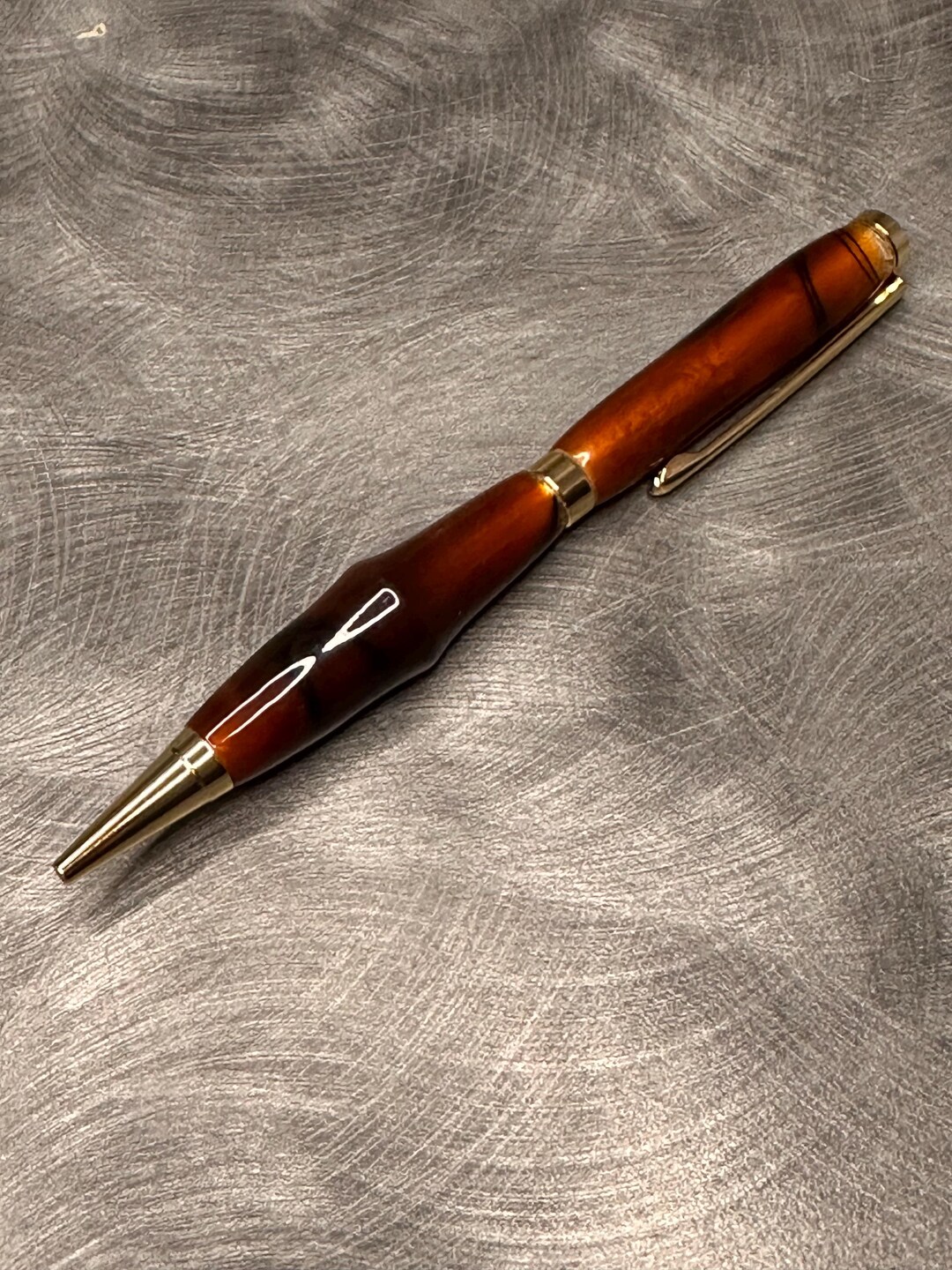 Handmade Epoxy Resin Ballpoint Pen Twist Refillable Glitter Black Ink ...