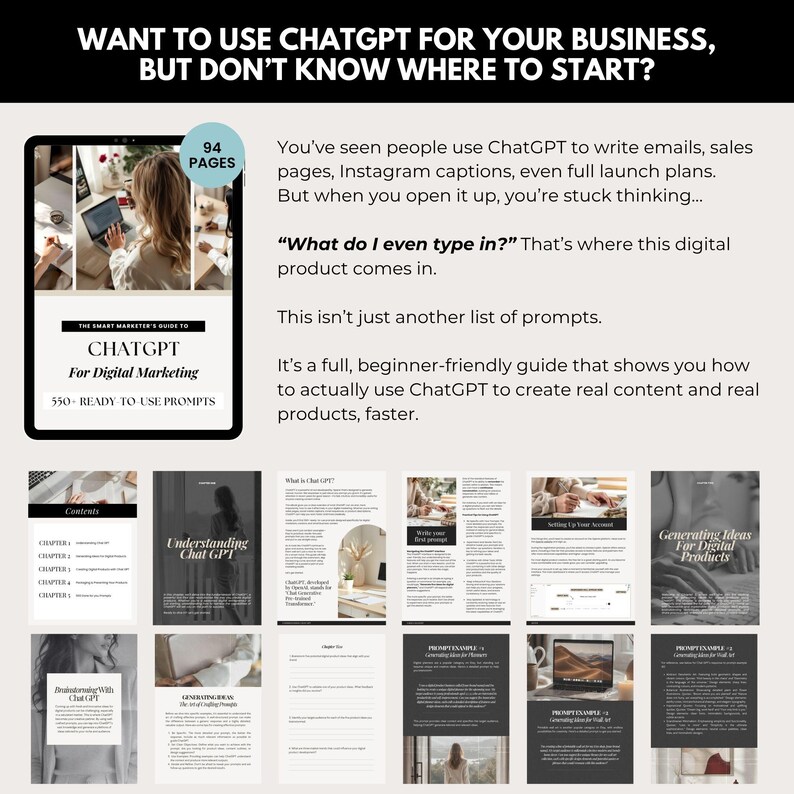Chatgpt Ebook With PLR MRR, Incl. 550 Digital Marketing Prompts, Canva ...