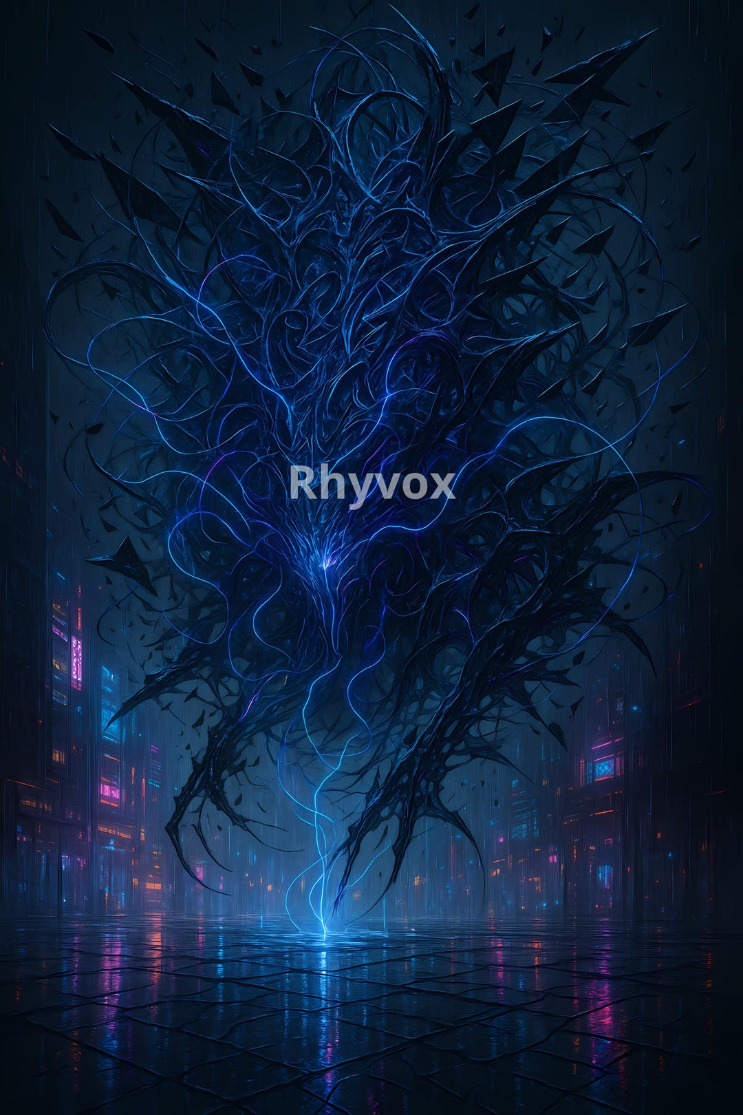 Cyberpunk Energy Entity Print Sci-fi Alien Wall Art (digital Download ...