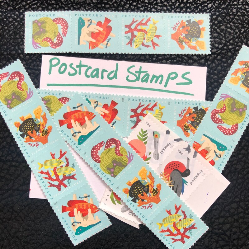 Postcard Stamp - Etsy