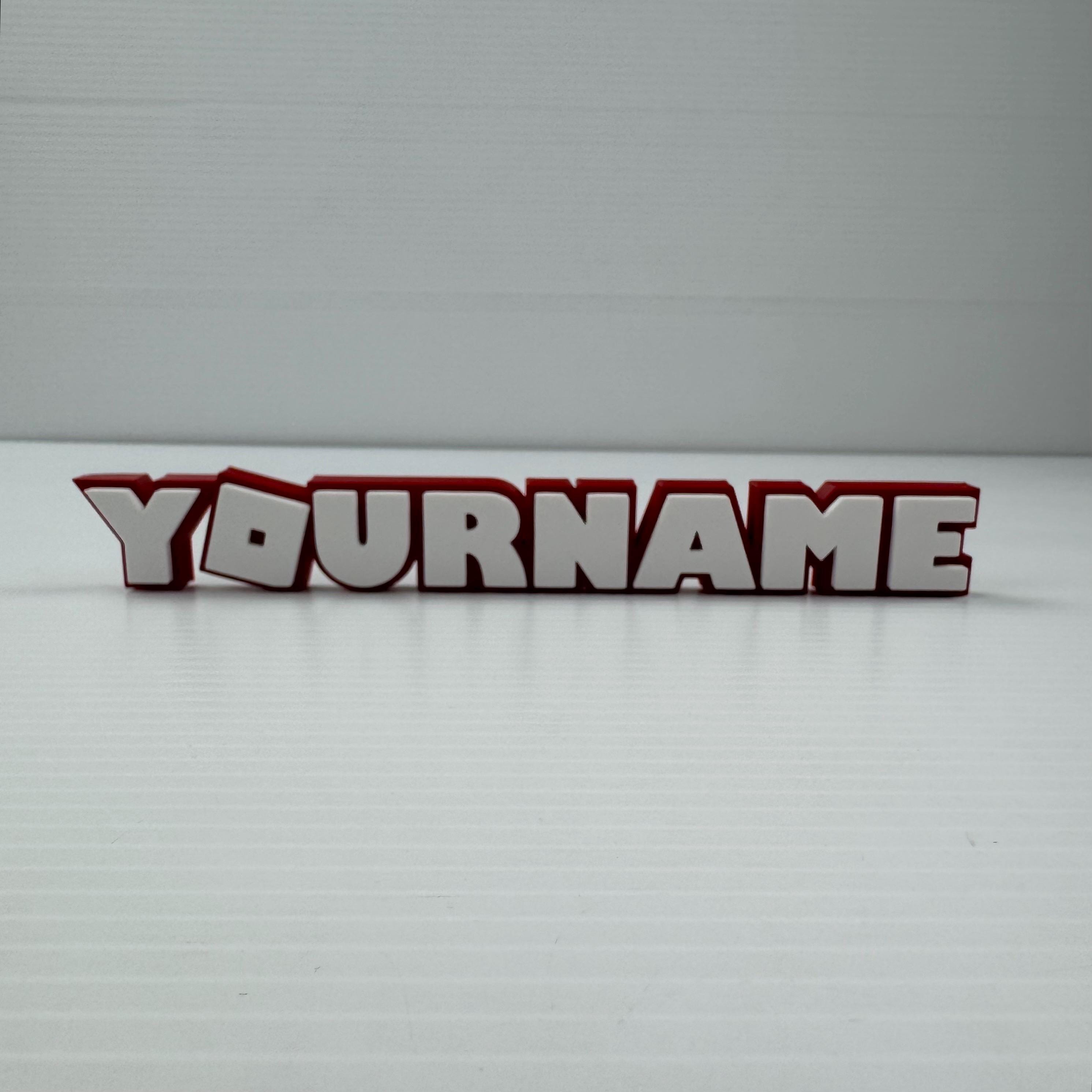 Custom Roblox Style 3D Name Sign, Personalized Gamer Desk Nameplate ...