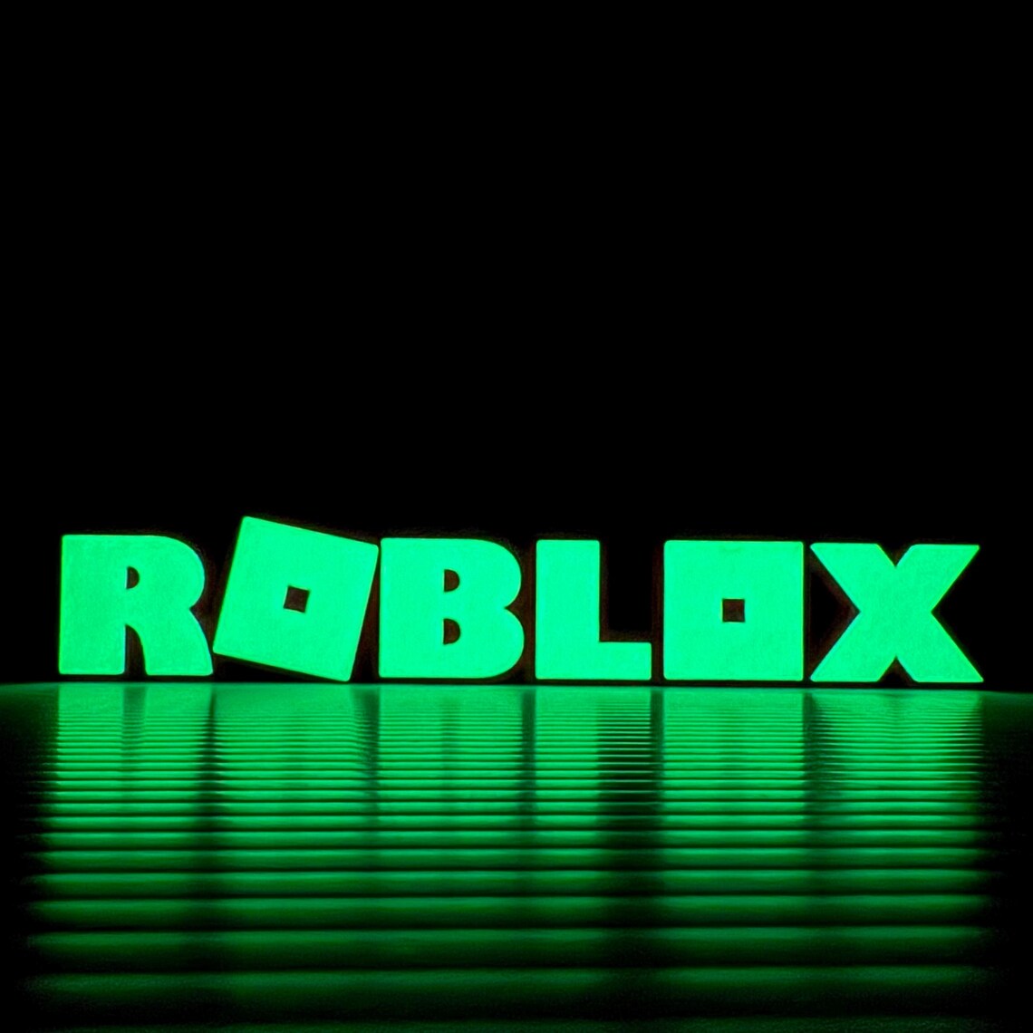 Glow in the Dark Roblox Style Nameplate – Red 3D Printed Sign Gamer ...