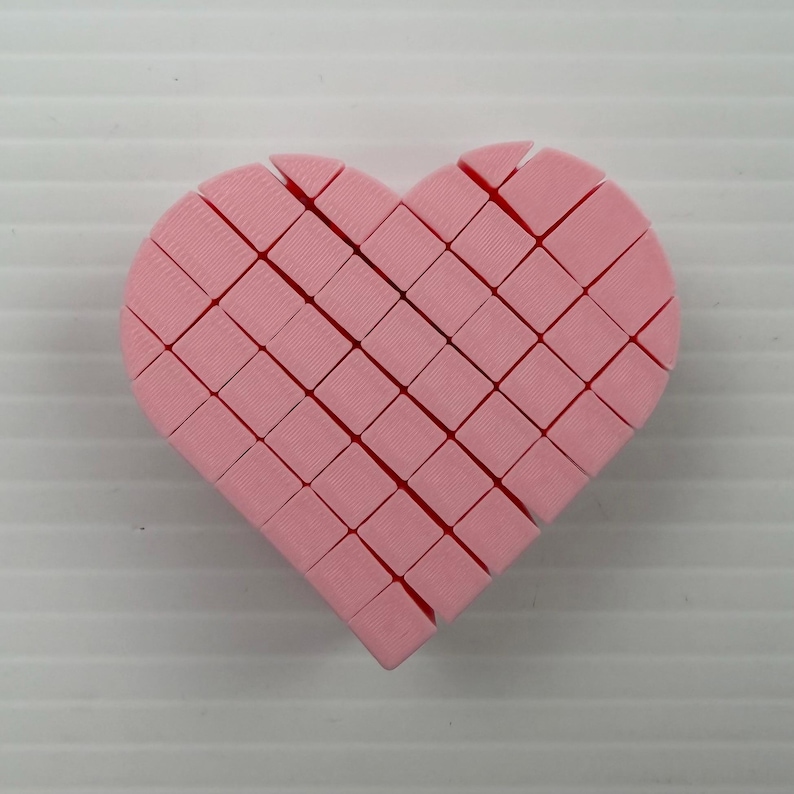 Flexi Heart Fidget – 3D Printed Articulated Heart Desk Toy Love Gift - Etsy