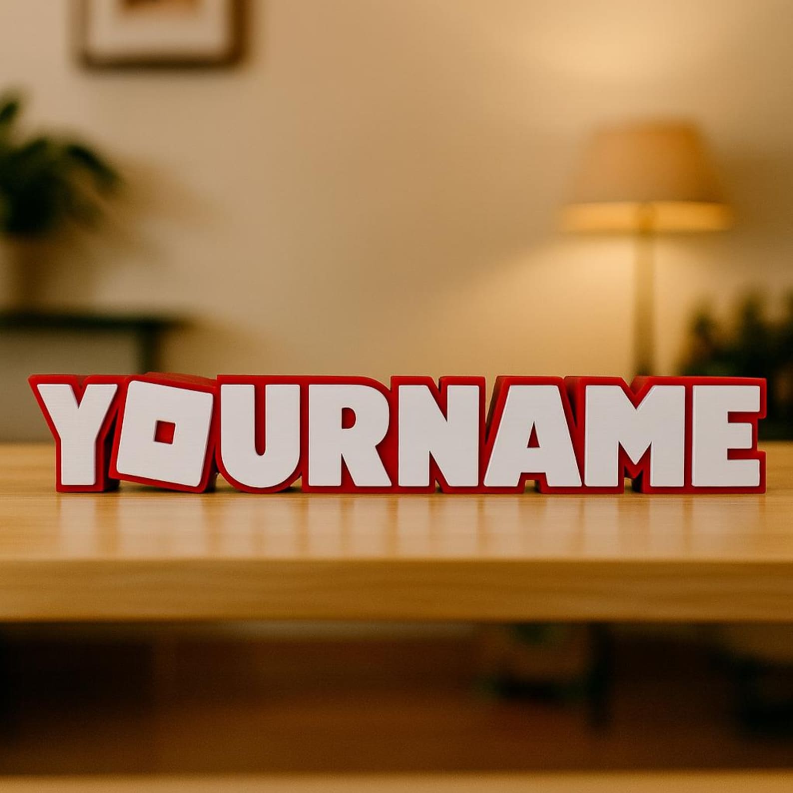 Custom Roblox Style 3D Name Sign, Personalized Gamer Desk Nameplate ...
