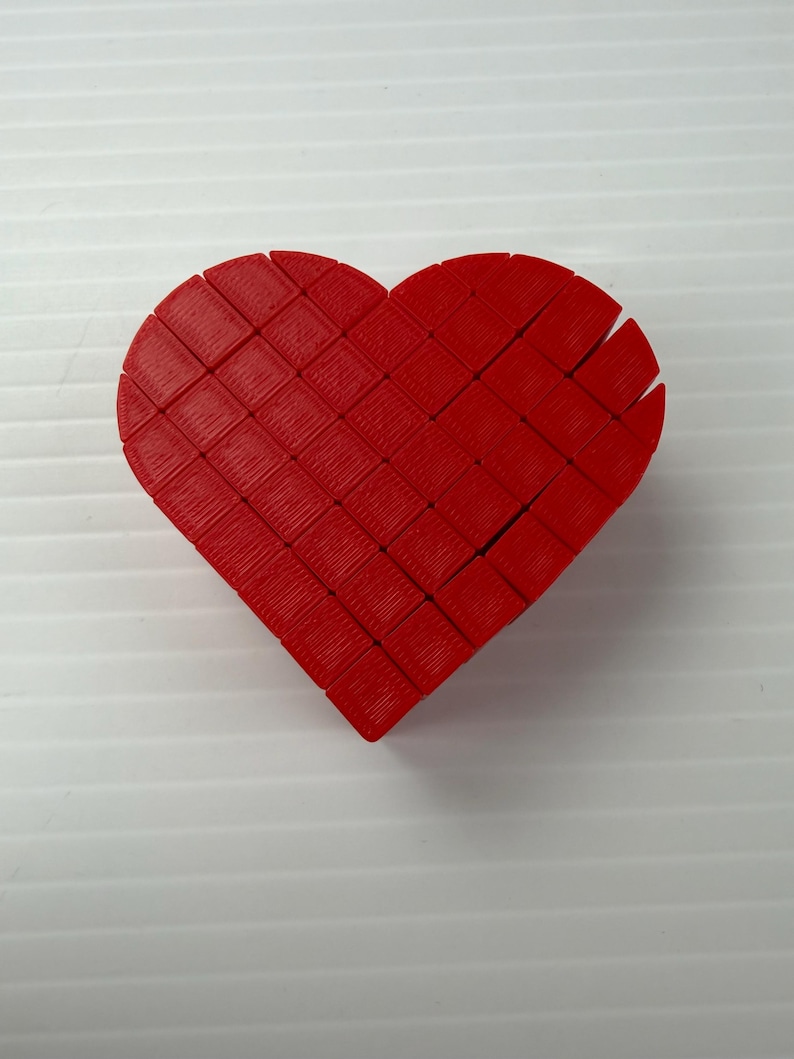 Flexi Heart Fidget – 3D Printed Articulated Heart Desk Toy Love Gift - Etsy