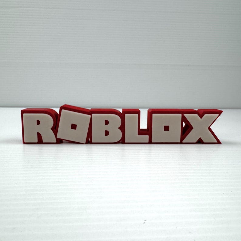 Glow in the Dark Roblox Style Nameplate – Red 3D Printed Sign Gamer ...