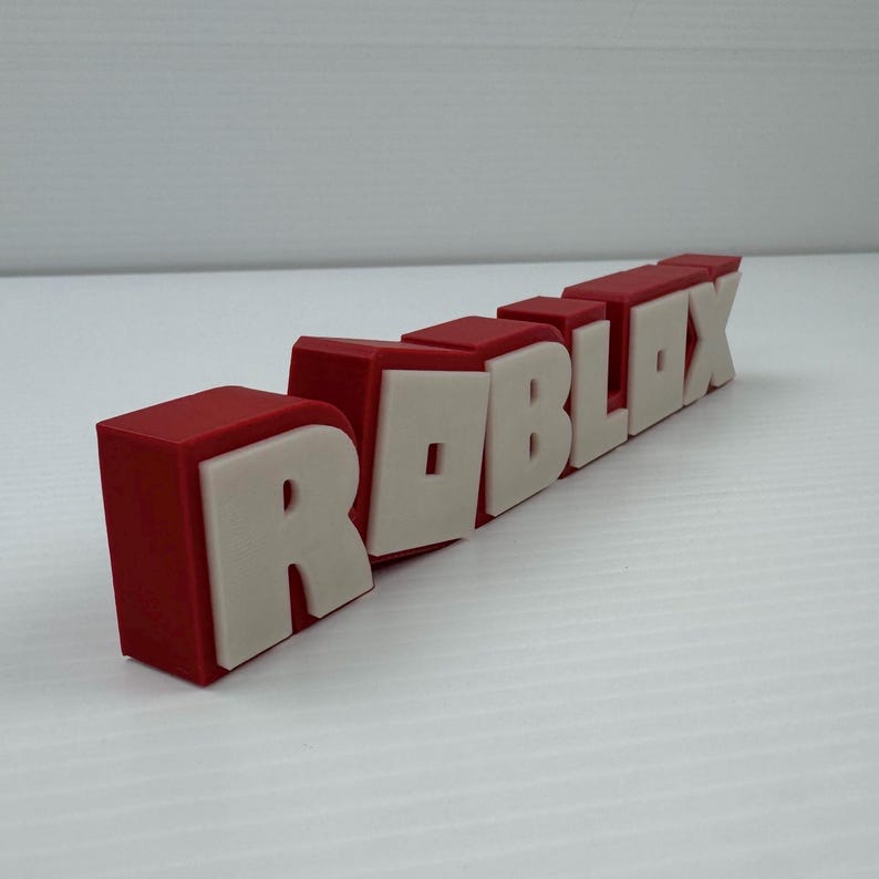 Glow in the Dark Roblox Style Nameplate – Red 3D Printed Sign Gamer ...