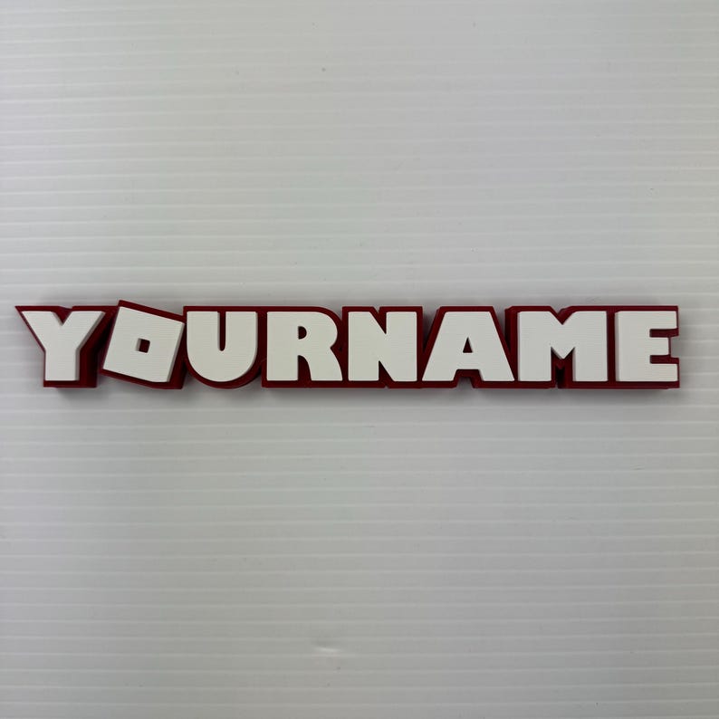Custom Roblox Style 3D Name Sign, Personalized Gamer Desk Nameplate ...