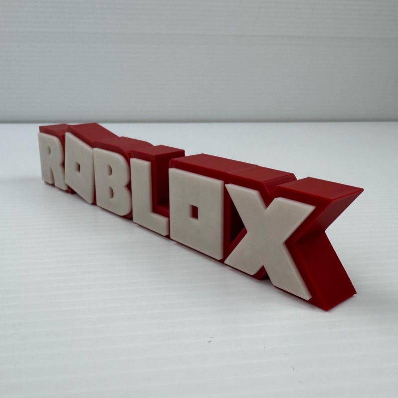 Glow in the Dark Roblox Style Nameplate – Red 3D Printed Sign Gamer ...