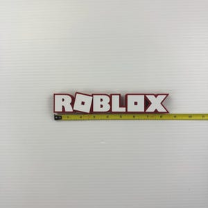 3D Printed Roblox-inspired Logo Sign Red and White Gaming Desk Decor ...
