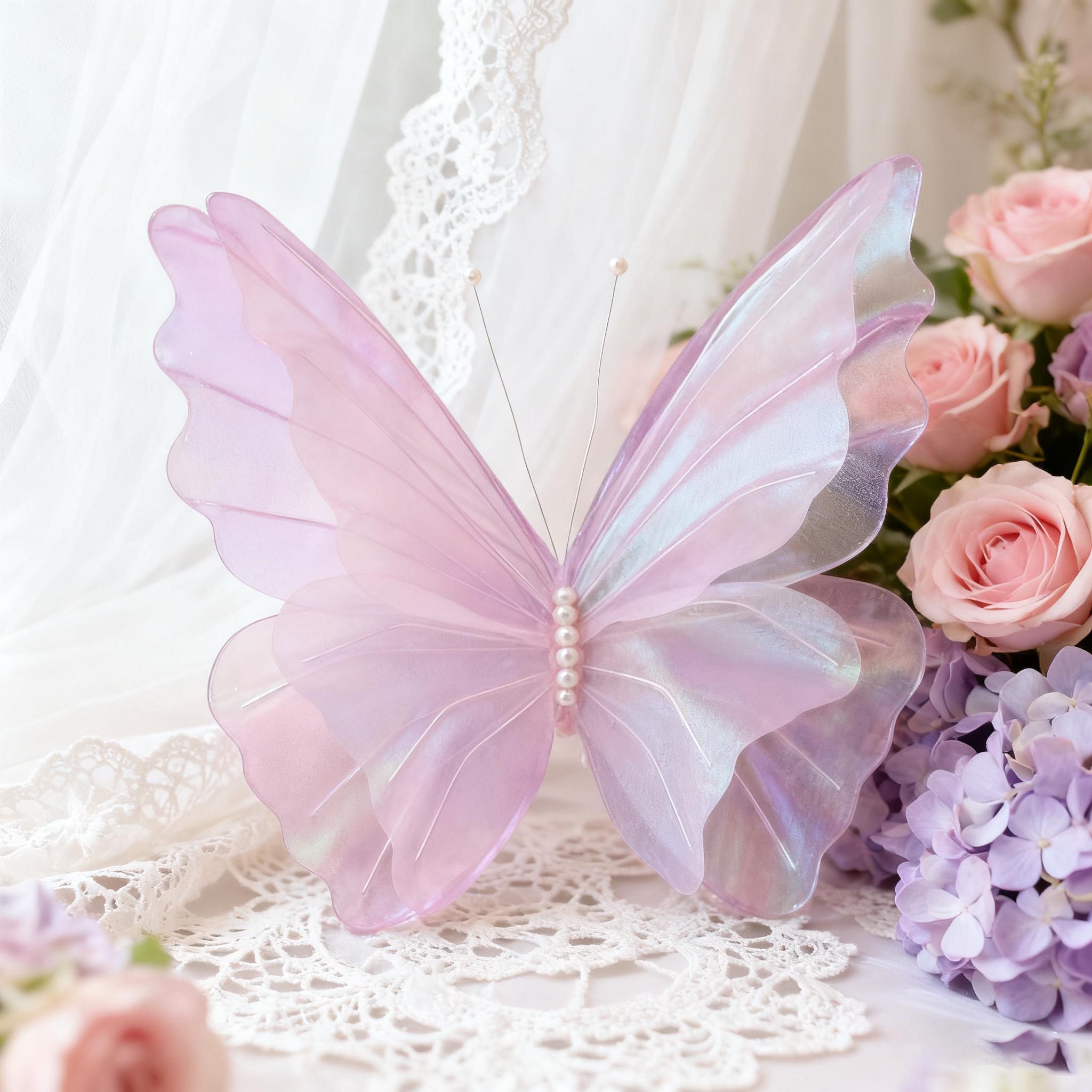 Silk Thread Butterfly, Wedding Home Decor, Large Elegant Artificial ...