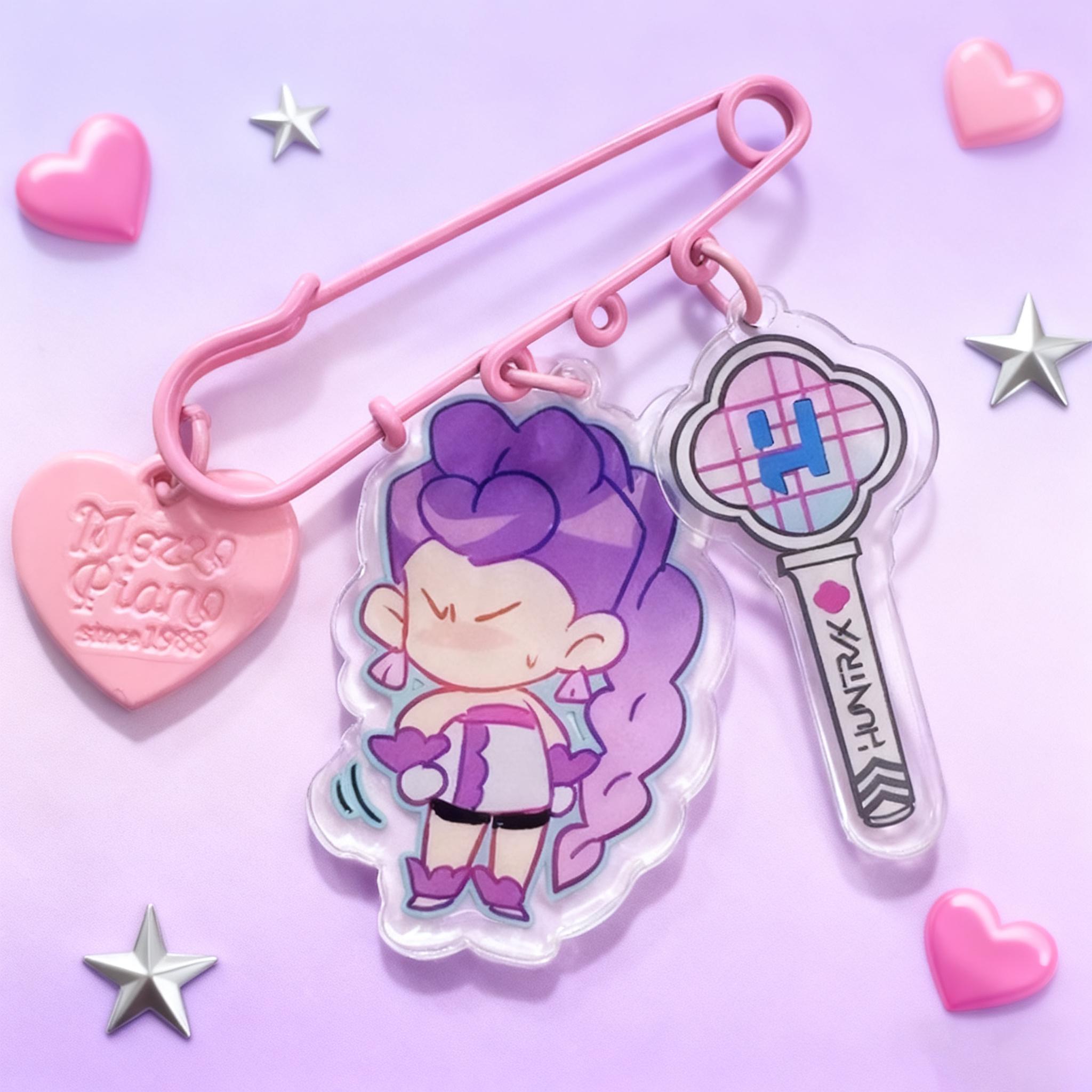 KPOP HUNTRIX Arcana Girls Acrylic Character Brooch Keychain Charm - Etsy