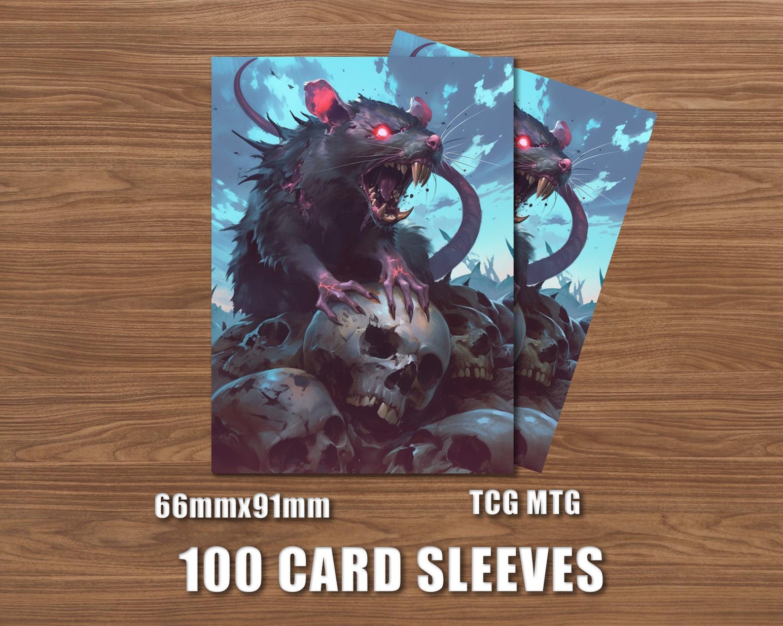 100x Personalized TCG Sleeves, Cursed Vermin, MTG Pokemon Yugioh Card ...