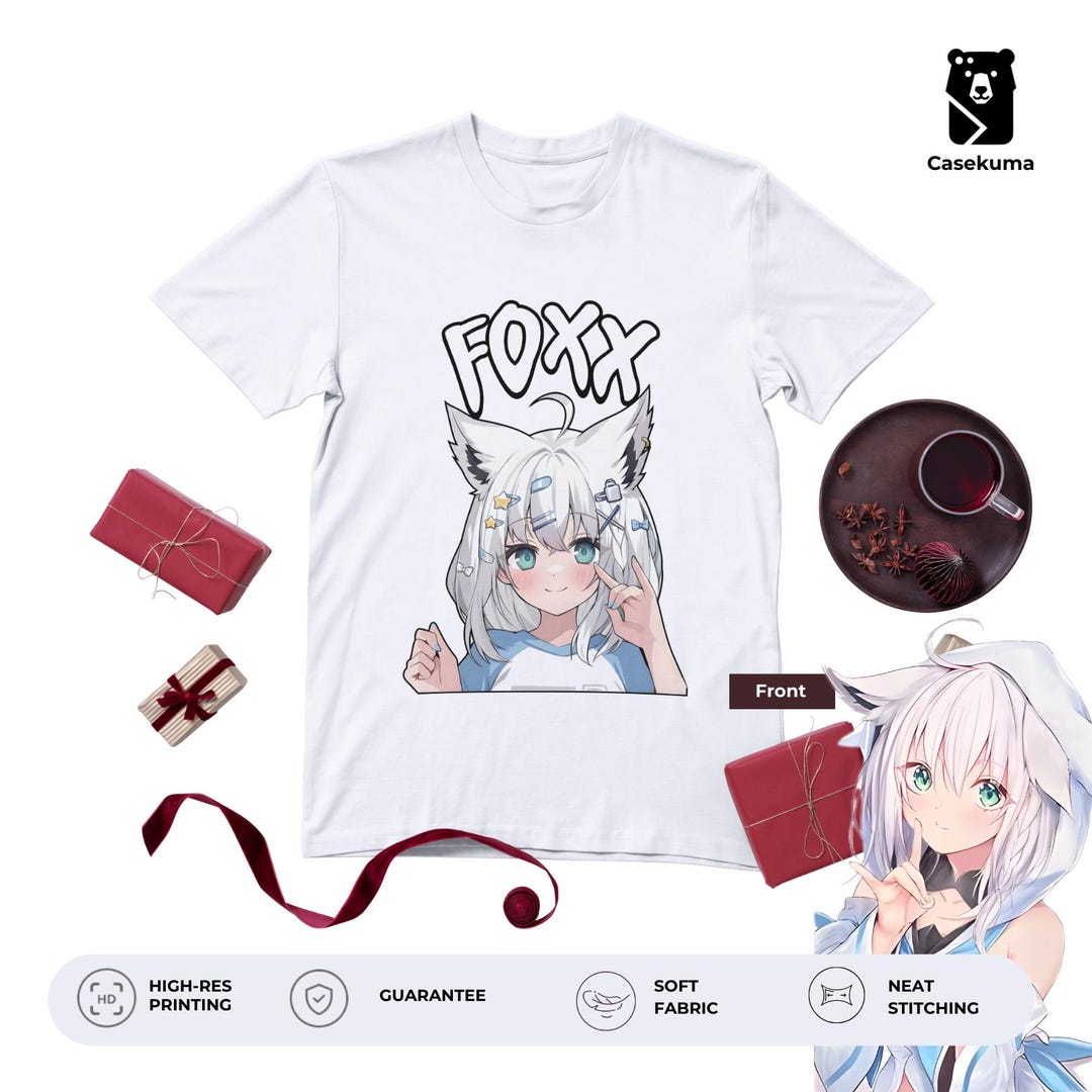 Shirakami Fubuki I Am Fox T-shirt Hololive Gamers Merch Not a Cat Meme ...