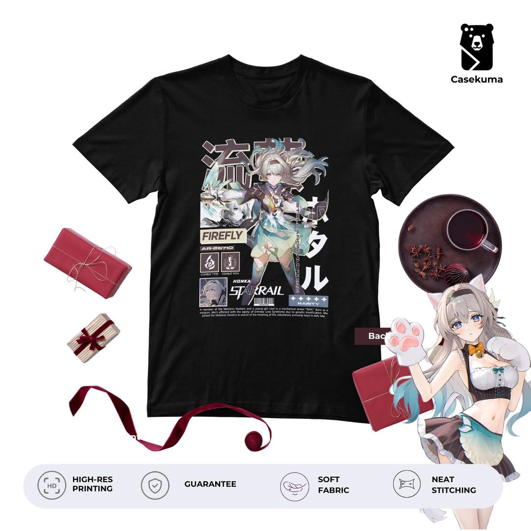 Fan Art Anime T-shirt Casekuma | Honkai Stellaron Hunter Merch | Star ...
