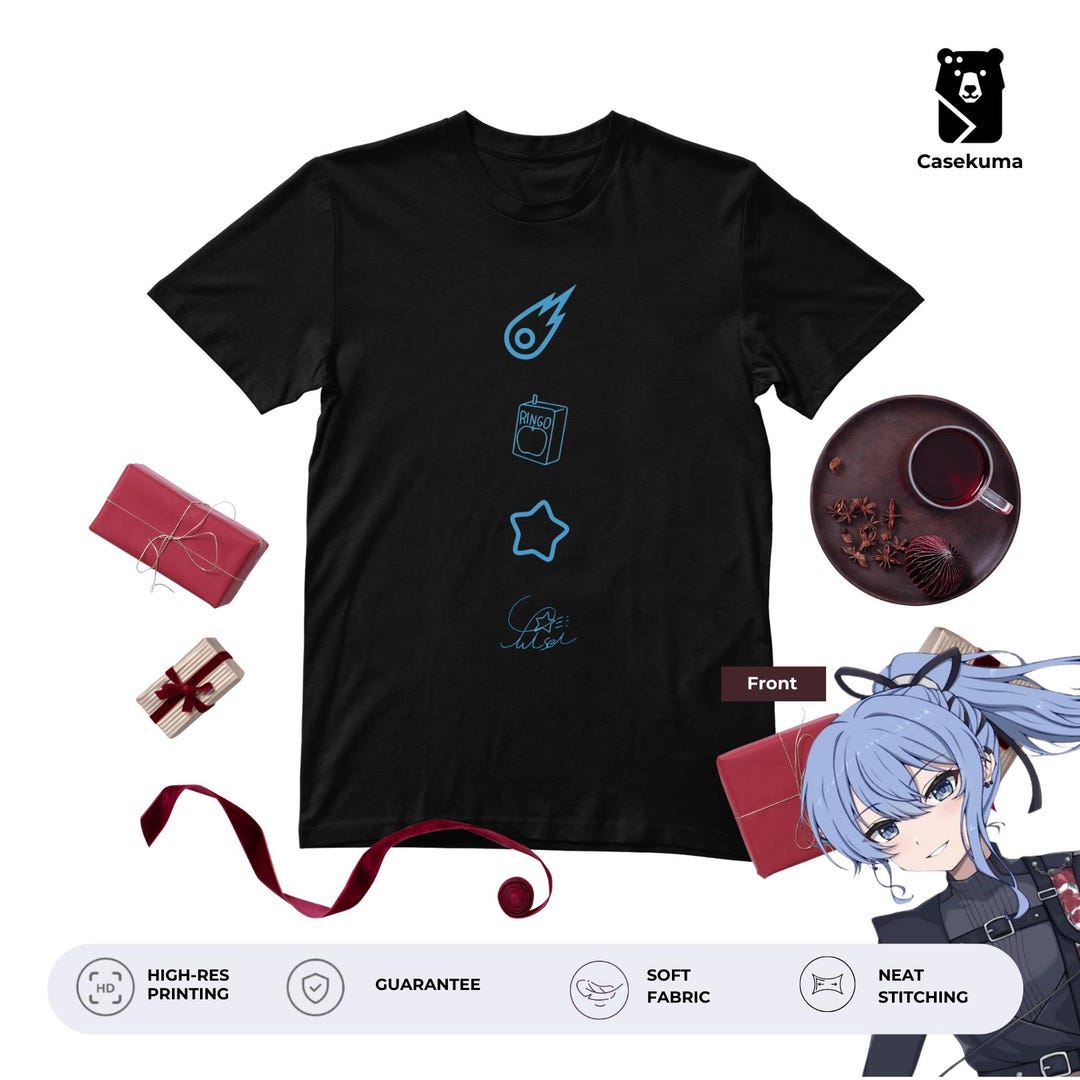 Hoshimachi Suisei Minimalist Icon T-shirt | Hololive Comet Logo Tee ...